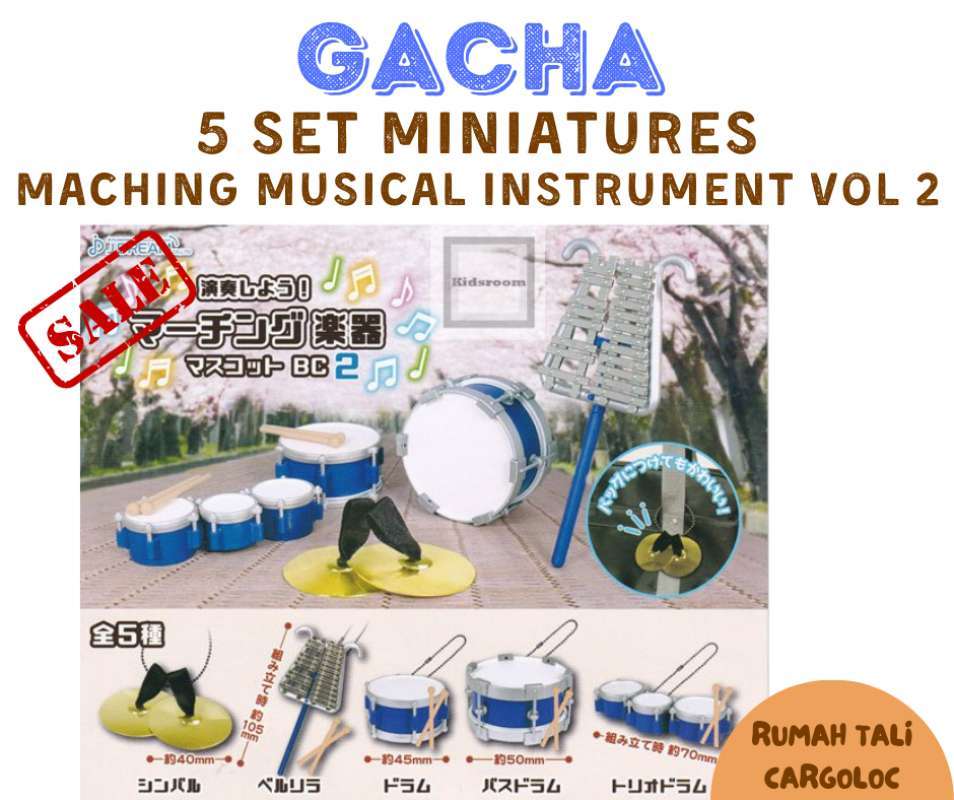 Jual Mainan Miniatur GACHA SET 5 MINI MACHING MUSICAL INSTRUMENT Vol 2 ...