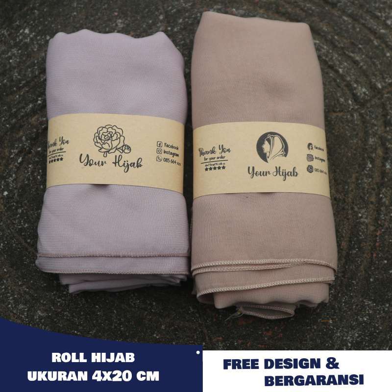 Jual Roll Hijab / Label Pengikat Hijab Kraft Paper Ukuran 4x20 cm - TP ...