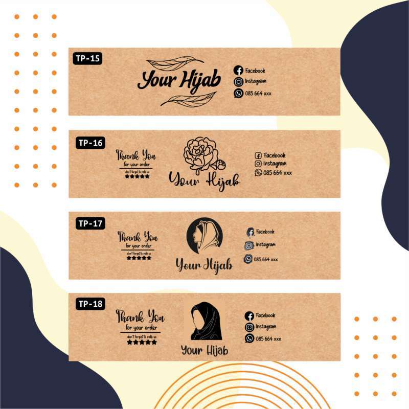 Jual Roll Hijab / Label Pengikat Hijab Kraft Paper Ukuran 4x20 cm - TP ...