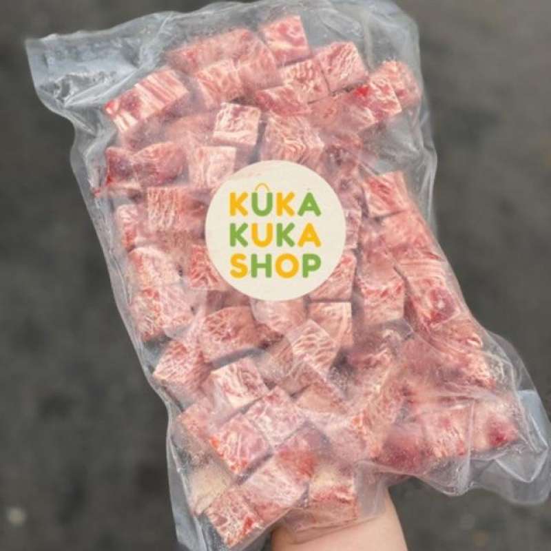 Jual Daging Beef Wagyu Saikoro Cubes Meltique Fresh Cut! 1 Kg ...