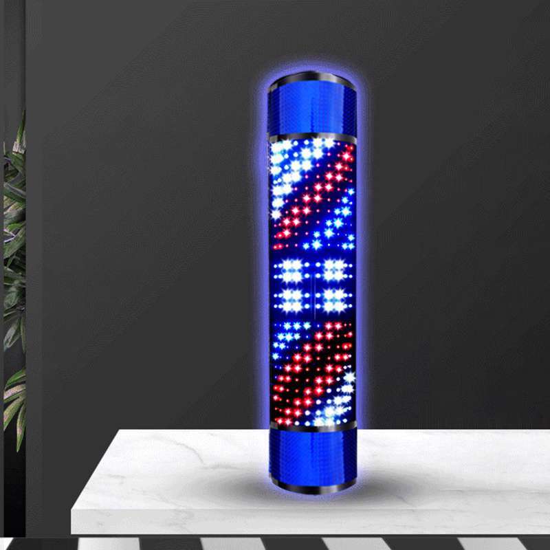Jual Barber Pole Led Light Rotating Hair Salon Sign Downlights Lighting ...
