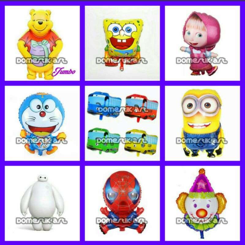 Jual balon plastik karakter / balon karakter kartun / balon plastik ...