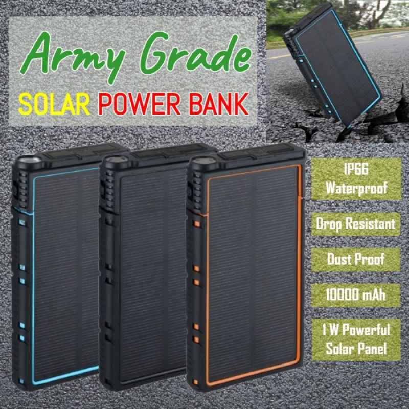 Jual ARMY GRADE SOLAR POWERBANK POWER BANK 10000 MAH IP66 WATERPROOF ...