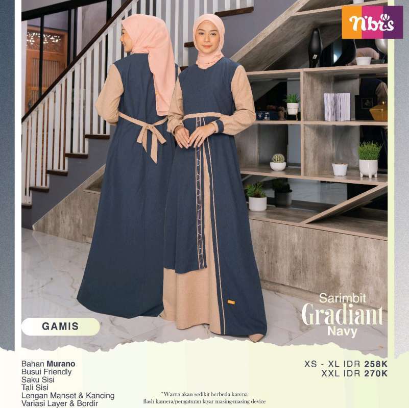 Jual Gamis Nibraw Serimbit Kekinian Terbaru - Harga Promo Juli 2024 ...