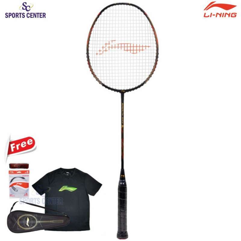 Jual New Full Set Raket Badminton Lining Superlite Max 9 Black Red di ...