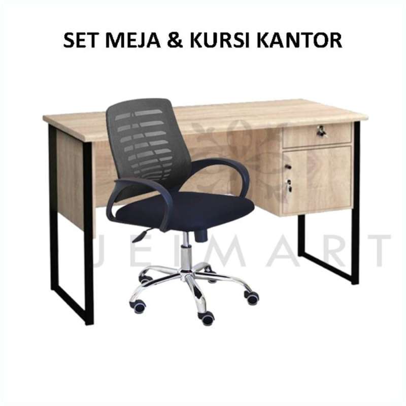 Jual Set Meja Kerja Kaki Besi Dan Kursi Kerja Kode 257 di Seller ...