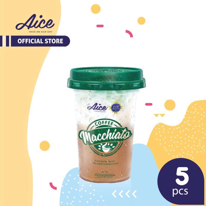 Promo Aice Ice Cream Coffee Macchiato Cup Es Krim 170g Isi 5 Pcs Diskon ...