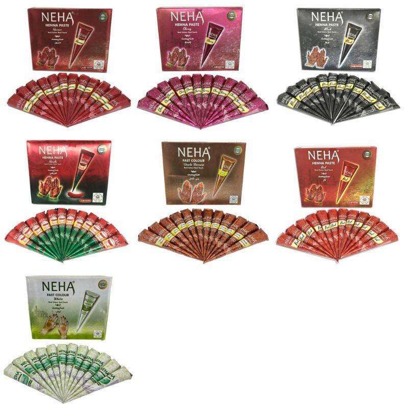 Jual Neha Henna Paste Cone All Colour Hand Art Painting Pacar Kulit - 1 ...