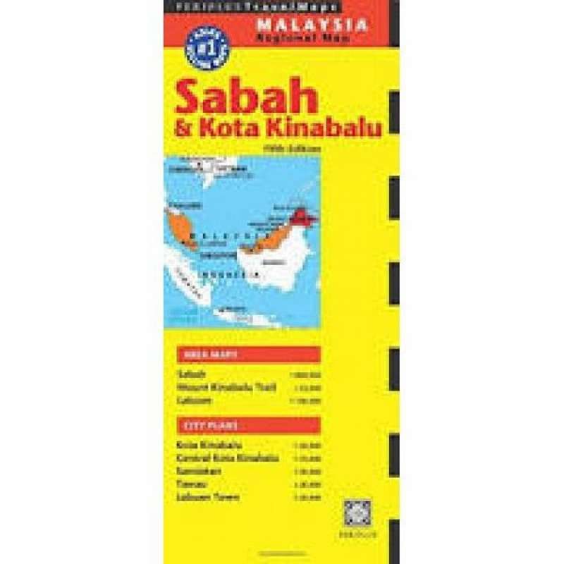 Promo Original Sabah And Kota Kinabalu Travel Map - 9780794606220 Buku ...
