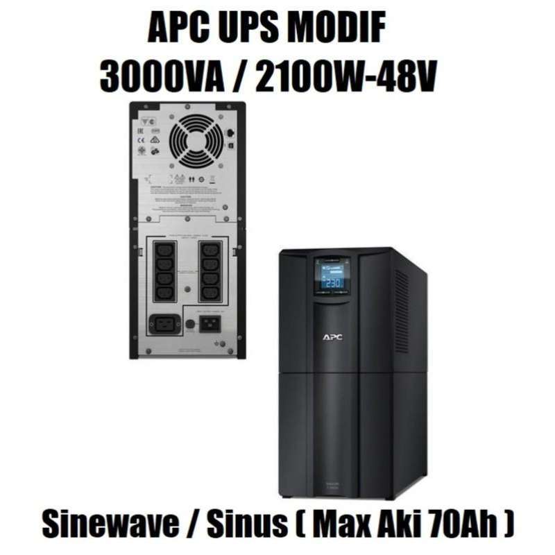 Jual Apc Ups Modif 3000va 2100w - 48v Max Aki 70ah Output Sinewave ...