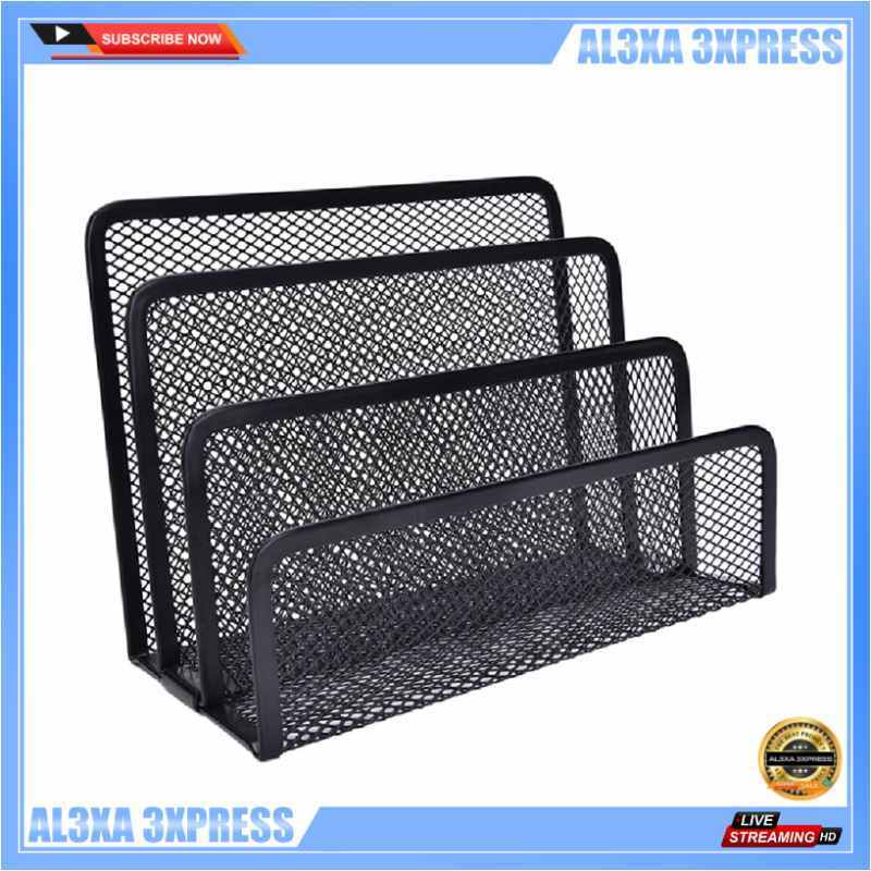 Promo Rak Holder Penyimpanan File Kertas Surat Bahan Mesh Warna Hitam ...