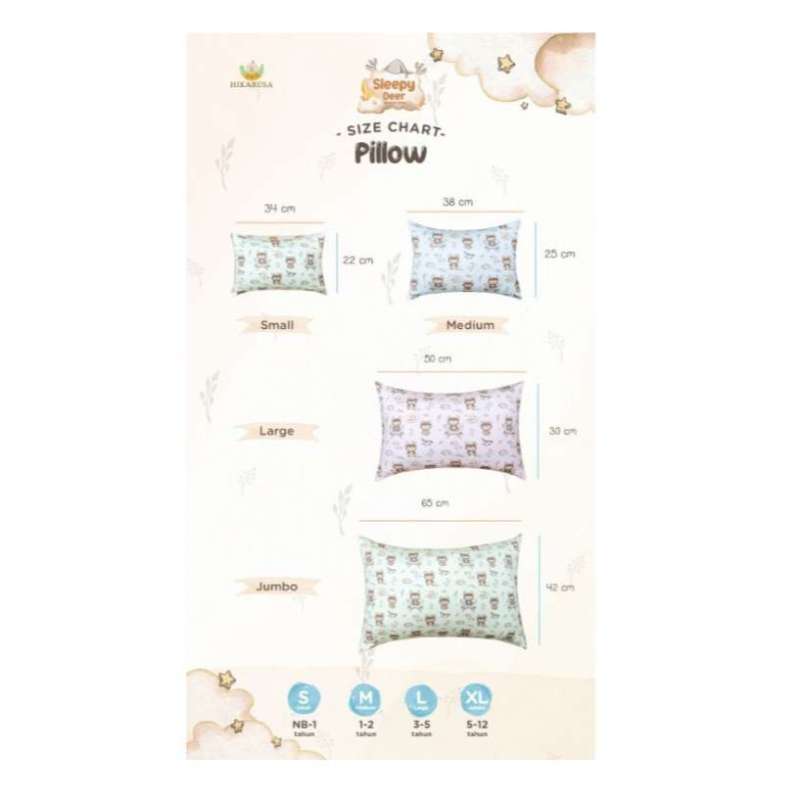Promo Hikarusa X Blibli Sleepy Deer Pillow Mint - Bantal Bayi ...