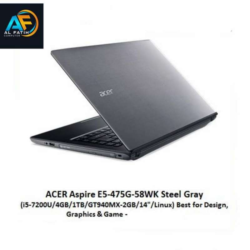 Jual Acer Aspire E14 E5 475g Intel Core I5-7200 Ram 4 Gb Hdd 1 Tb Vga 930mx Di Seller Brave ...