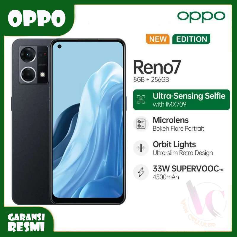 Jual OPPO Reno7 4G 8/256GB [33W SUPERVOOC, 4500mAh, Microlens, Ultra-sensing selfie with IMX709 ...
