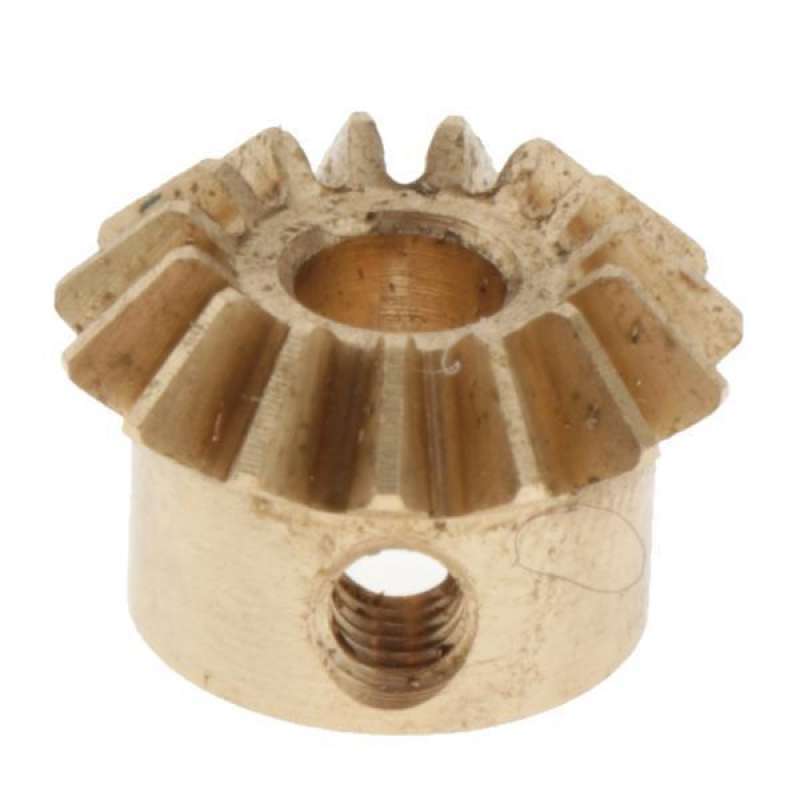Promo 3x0.8 Modulus Brass Bevel Gear 15 Tooth 3 to 6mm Diameter Hole B ...