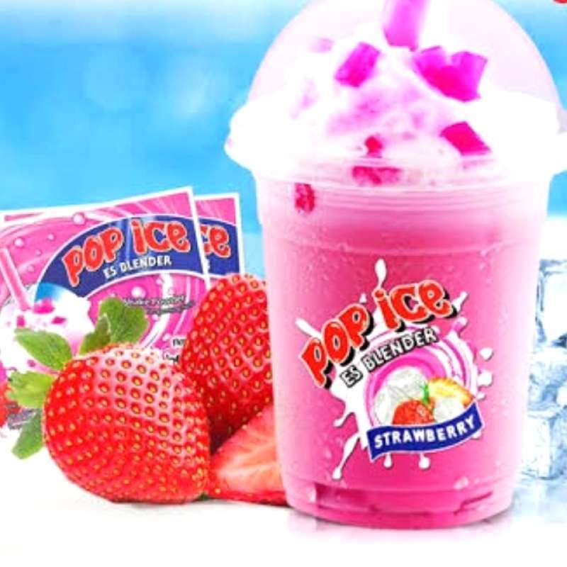 Promo Pop Ice rasa Strawberry (10 Sachet) Diskon 17% di Seller Cahaya ...