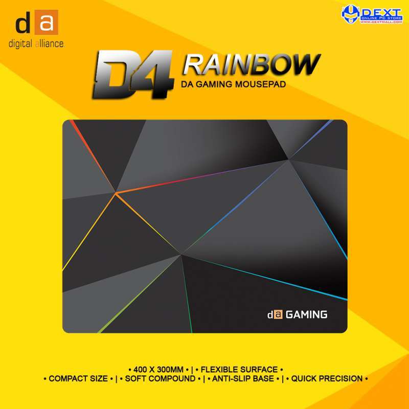 Promo Digital Alliance D4 Rainbow Mousepad Gaming M Diskon 13% di ...