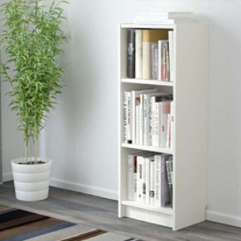 Jual Rak Buku Kecil Minimalis Kokoh Ukuran 40x28x106cm Original_Putih ...