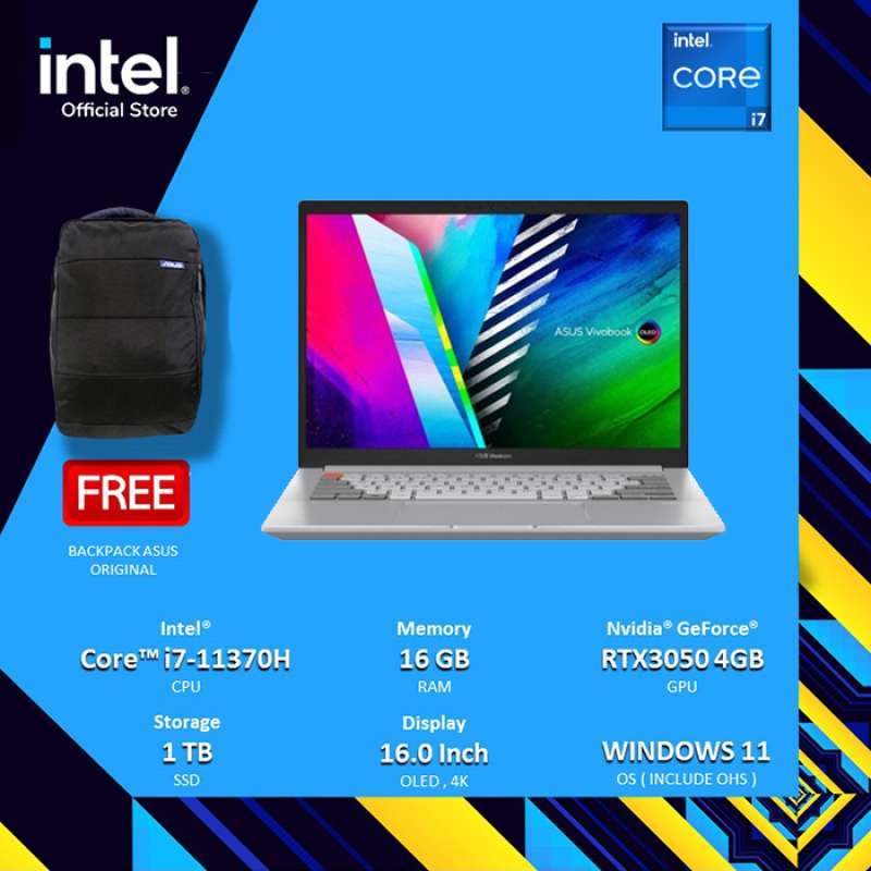 Jual ASUS N7600PC CI7-11370H/16GB/1TB/RTX3050/16.0 OLED/WIN11+OHS2021 ...