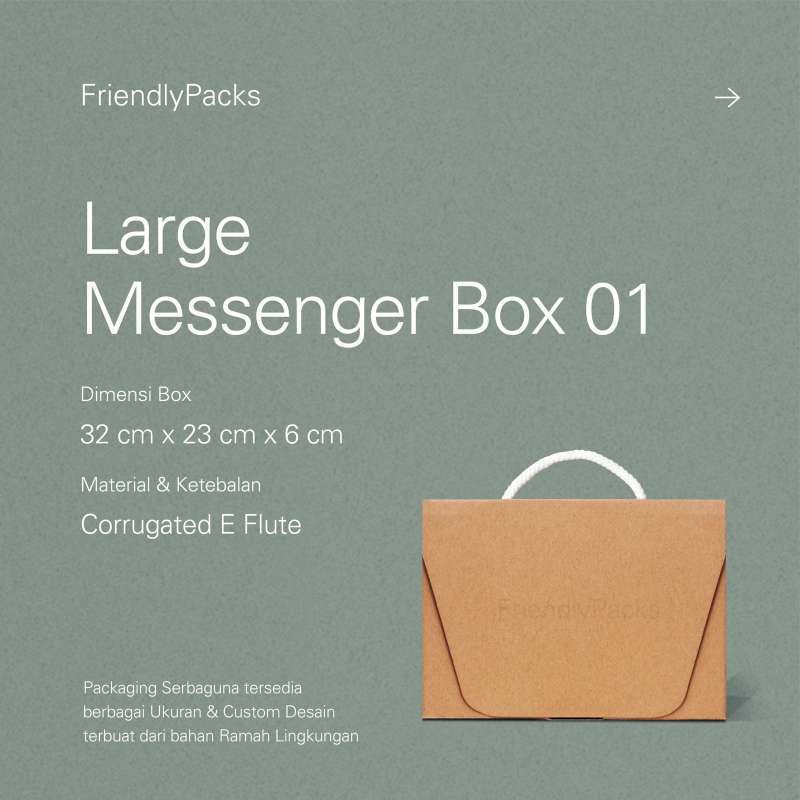 Jual Large Messenger Box Packaging Corrugated / Kotak Hampers Notes di ...