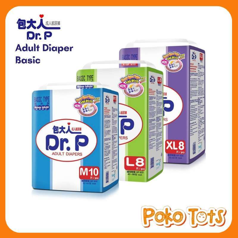Promo Dr. P Basic Type Adult Diapers Popok Dewasa Tipe Perekat Size M/L ...