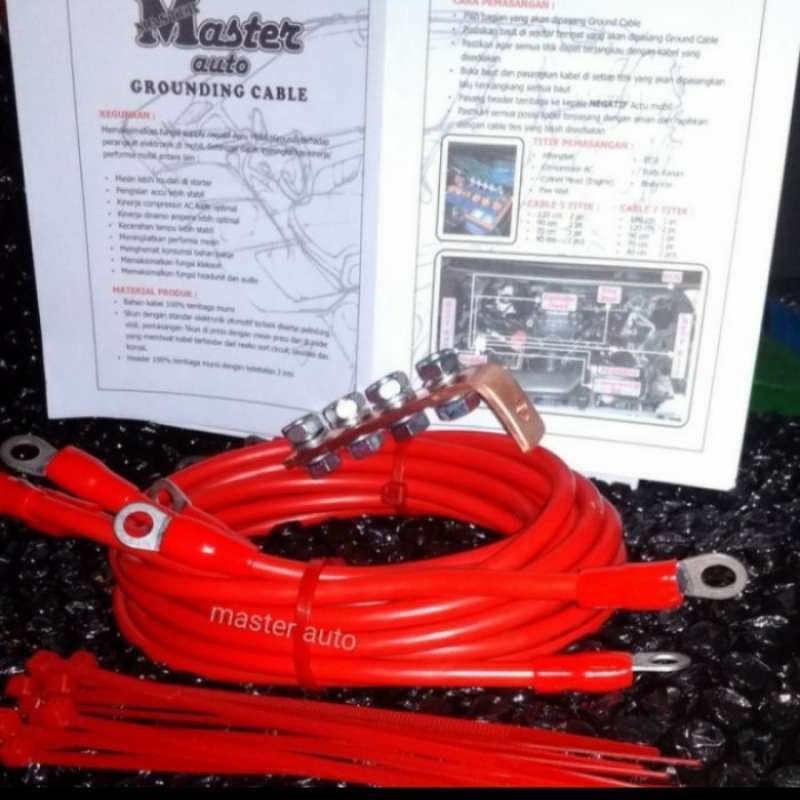 Jual grounding cable master auto 10mm 4titik header 4lubang di Seller ...