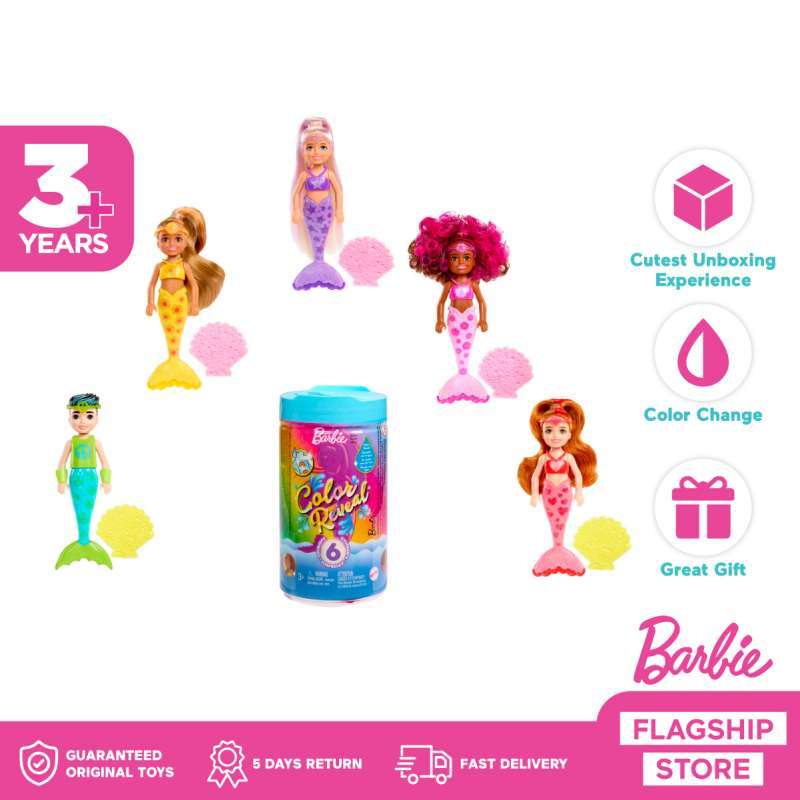 Promo Barbie Chelsea Color Reveal Mermaid Doll - Mainan Boneka Anak ...