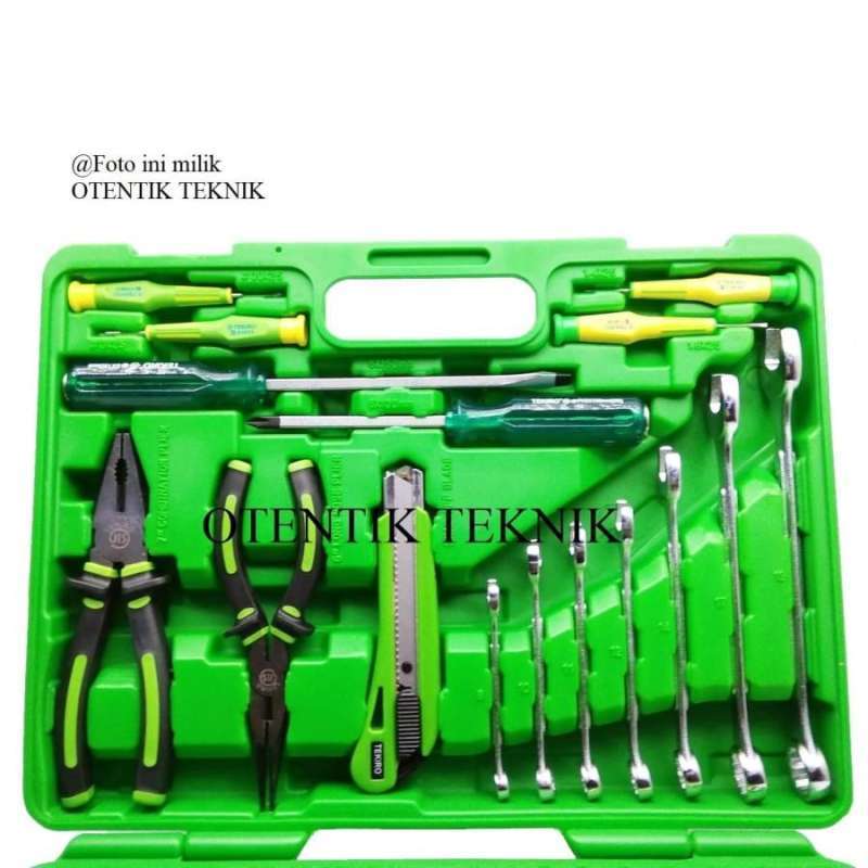 Jual TEKIRO TOOL SET MEKANIK 60PCS BOX PLASTIK - KUNCI SET 60 PCS MECHANIC di Seller Otentik ...