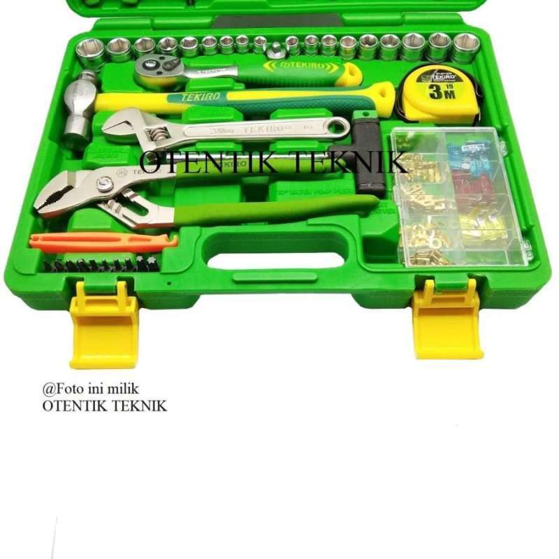 Jual TEKIRO TOOL SET MEKANIK 60PCS BOX PLASTIK - KUNCI SET 60 PCS MECHANIC di Seller Otentik ...