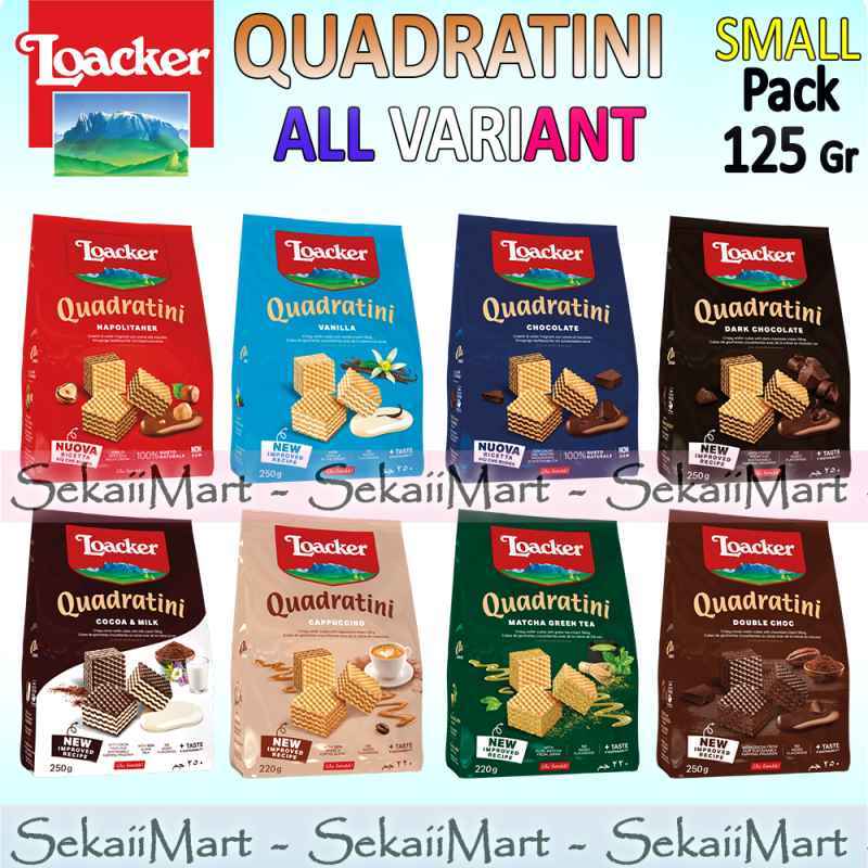 Promo LOACKER Quadratini All Variant - Wafer Mini Kemasan Kantong Kecil ...