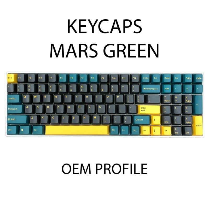 Jual KEYCAPS PBT MARS GREEN DOUBLE SHOT OEM PROFILE MECHANICAL KEYBOARD ...