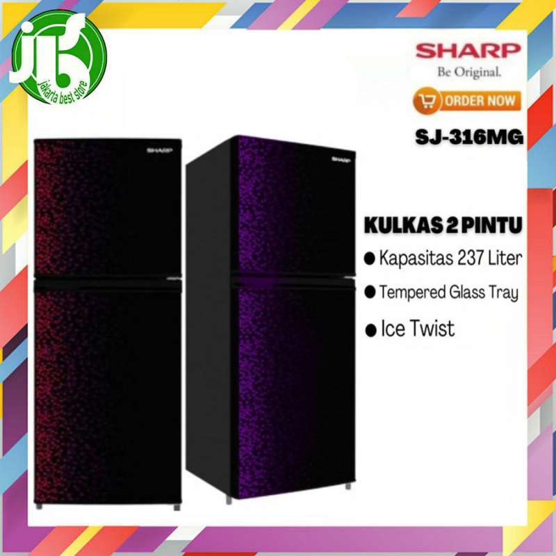 Jual KULKAS SHARP 2 PINTU SJ 316 MG LEMARI ES 2 PINTU di Seller jakarta ...