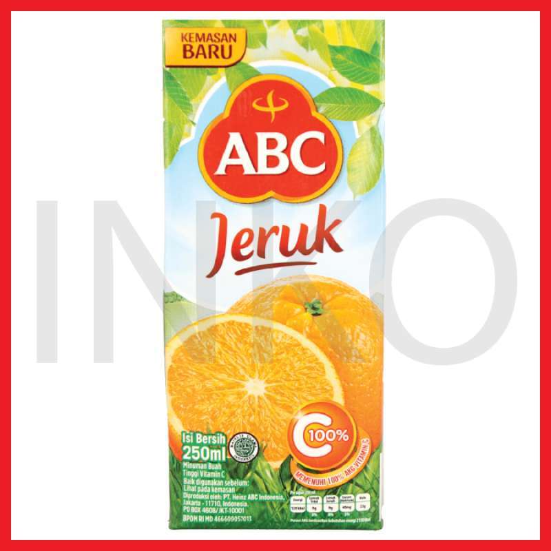 Jual Abc Jus Jeruk Orange Juice Kotak 250ml Di Seller Inko - Curug ...