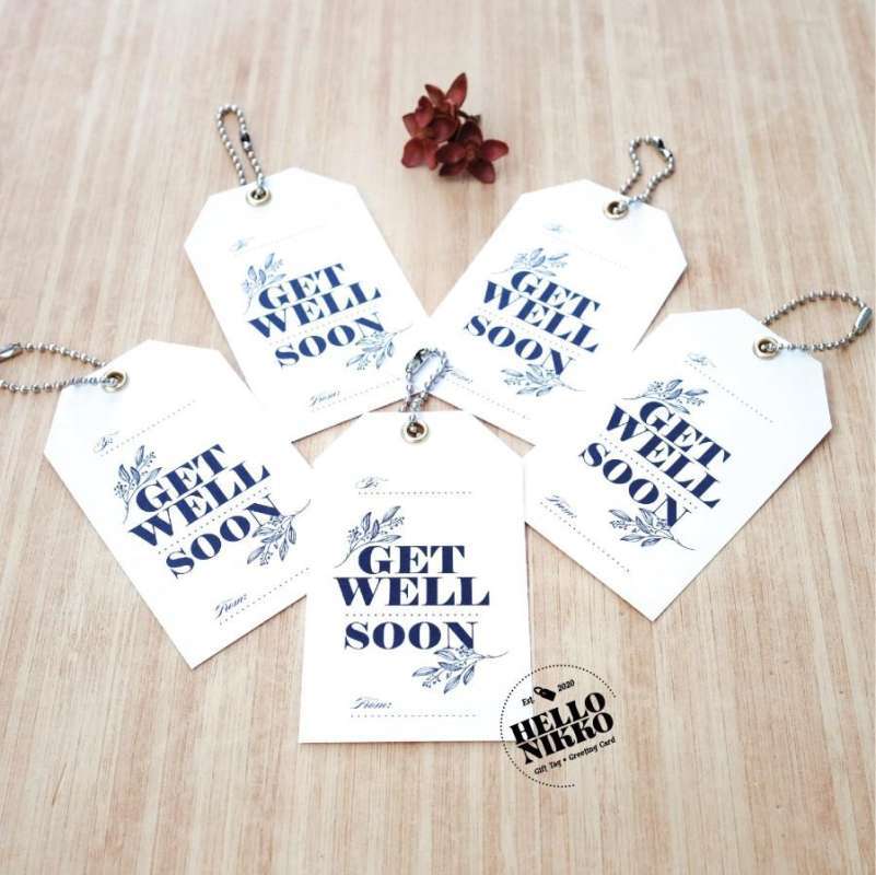 Jual Get Well Soon Gift Hang Tag Kartu Ucapan Label Pengiriman Gift ...