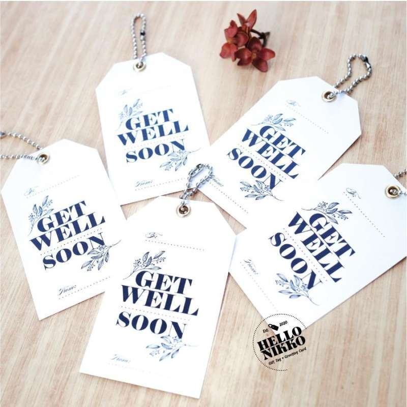 Jual Get Well Soon Gift Hang Tag Kartu Ucapan Label Pengiriman Gift ...