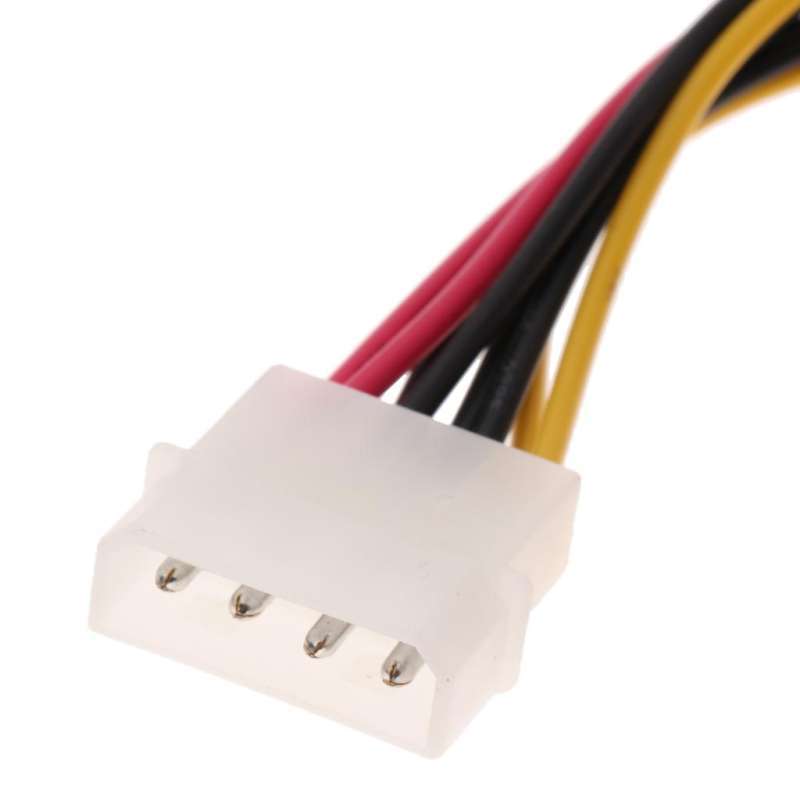 Jual 3x4-pin Molex Male To Dual Sata 15-pin Female Y Splitter Cable ...