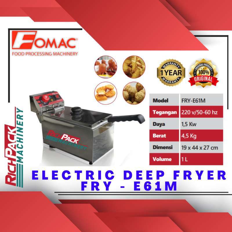 Jual DEEP FRYER PENGGORENGAN MAKANAN LISTRIK FRY-E61M FOMAC di Seller ...