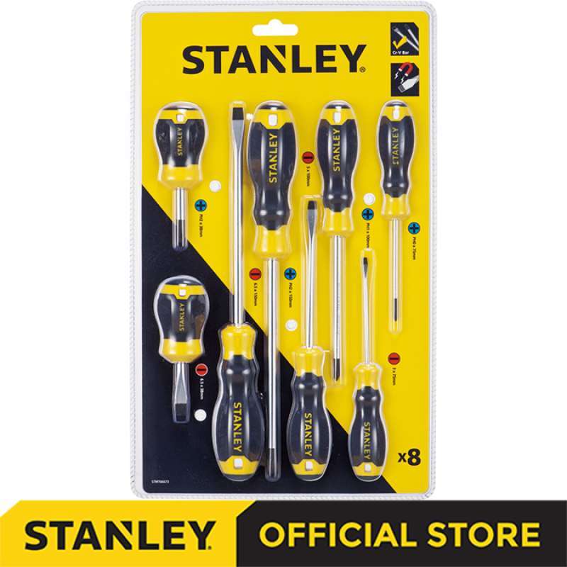 Promo Stanley Cushion Grip Screwdriver Set / Obeng Set (8 Pcs ...