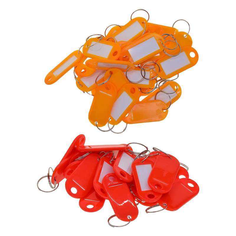 Jual 100pcs Key Tags Metal Rings Id Card Name Label Car Tags Key ...