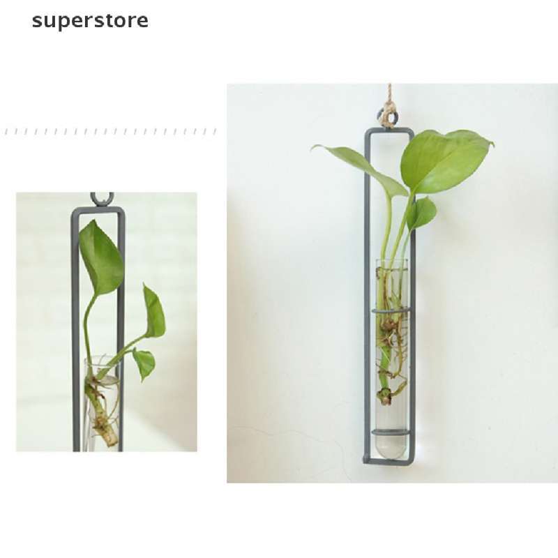 Jual Vas Bunga Gantung Dinding Bahan Besi Kaca Transparan Untuk Tanaman ...