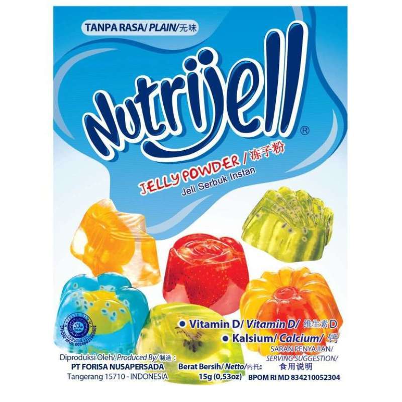 Promo NUTRIJELL JELLY POWDER PLAIN 15 GR KEMASAN BESAR Diskon 25% di ...