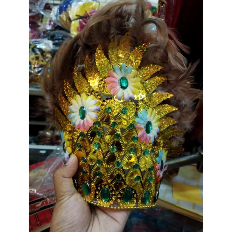 Promo topi kepala bulu adat kreasi variasi besar dewasa tarian ...