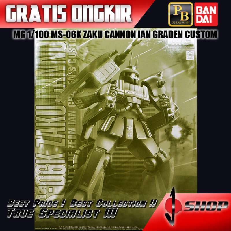 Jual P-bandai Mg 1/100 Ms-06k Zaku Cannon Ian Graden Custom Di Seller J ...