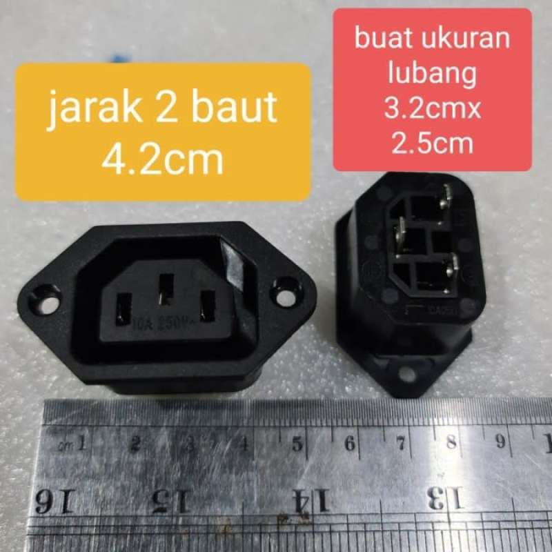 Jual Premium Socket Kabel Power Ac Female 3 Lubang Pin Psu Komputer Pc ...
