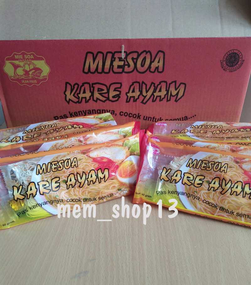 Jual Miesoa Misoa Instan Rasa Kare Cap Ikan Paus (1 Dos isi 40) di ...