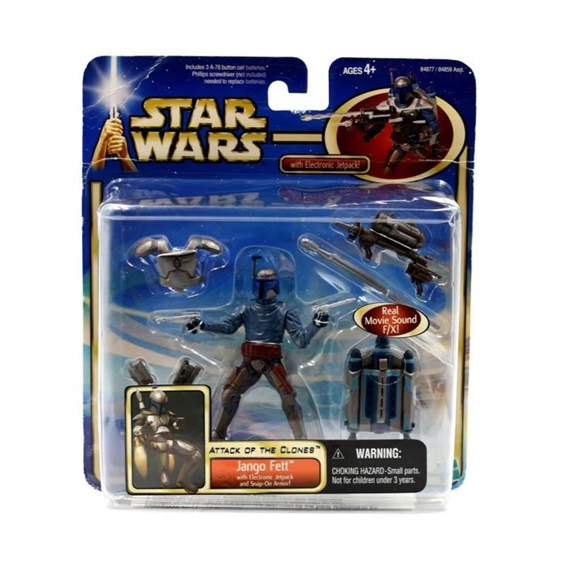 Jual Hasbro Star Wars Attack Of The Clones Jango Fett with Electronic ...
