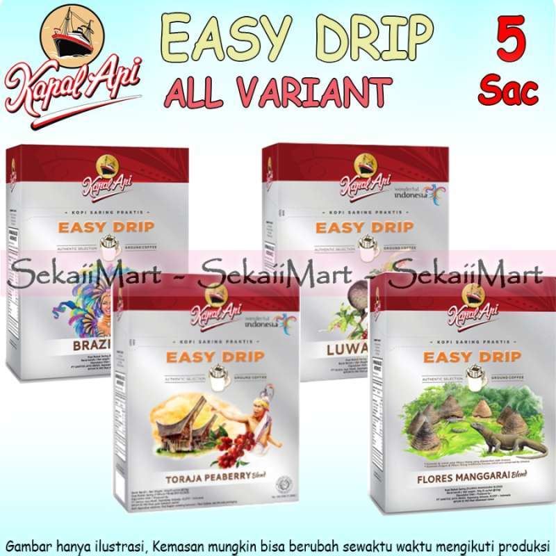 Promo KAPAL API Easy Drip All Variant 5 Sac - KAPALAPI Kopi Saring ...