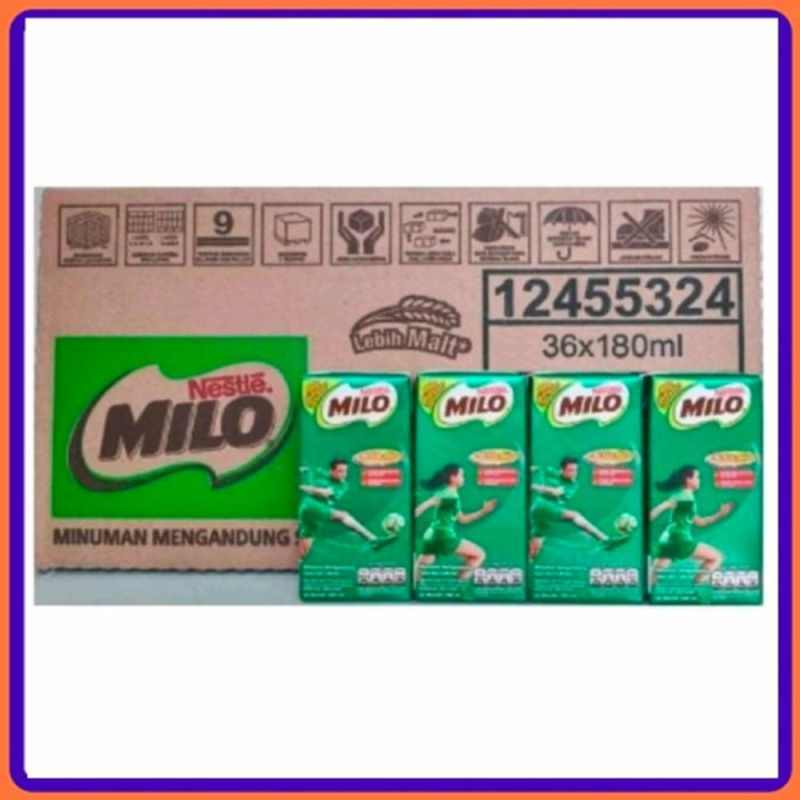 Promo Susu Uht Milo 180 Ml 1 Dus Isi 36 Pcs COD Diskon 10% di Seller ...