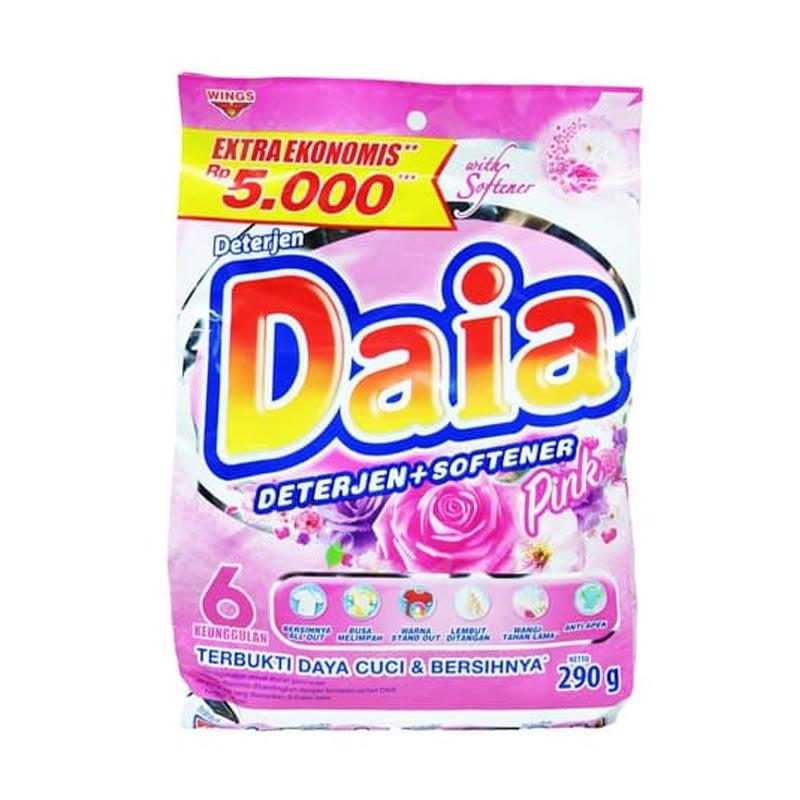 Promo DAIA DETERJEN DETERGENT DAN SOFTENER PINK 290 GRAM Diskon 4% di ...
