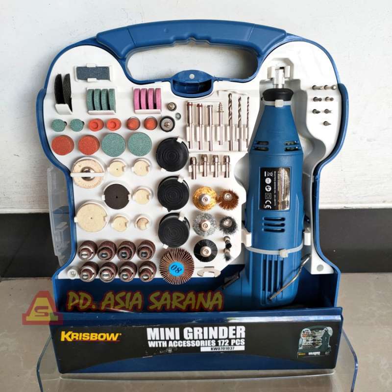 Jual Mesin Mini Die Grinder Tuner Set 172 Pcs KRISBOW / Gerinda Bor ...